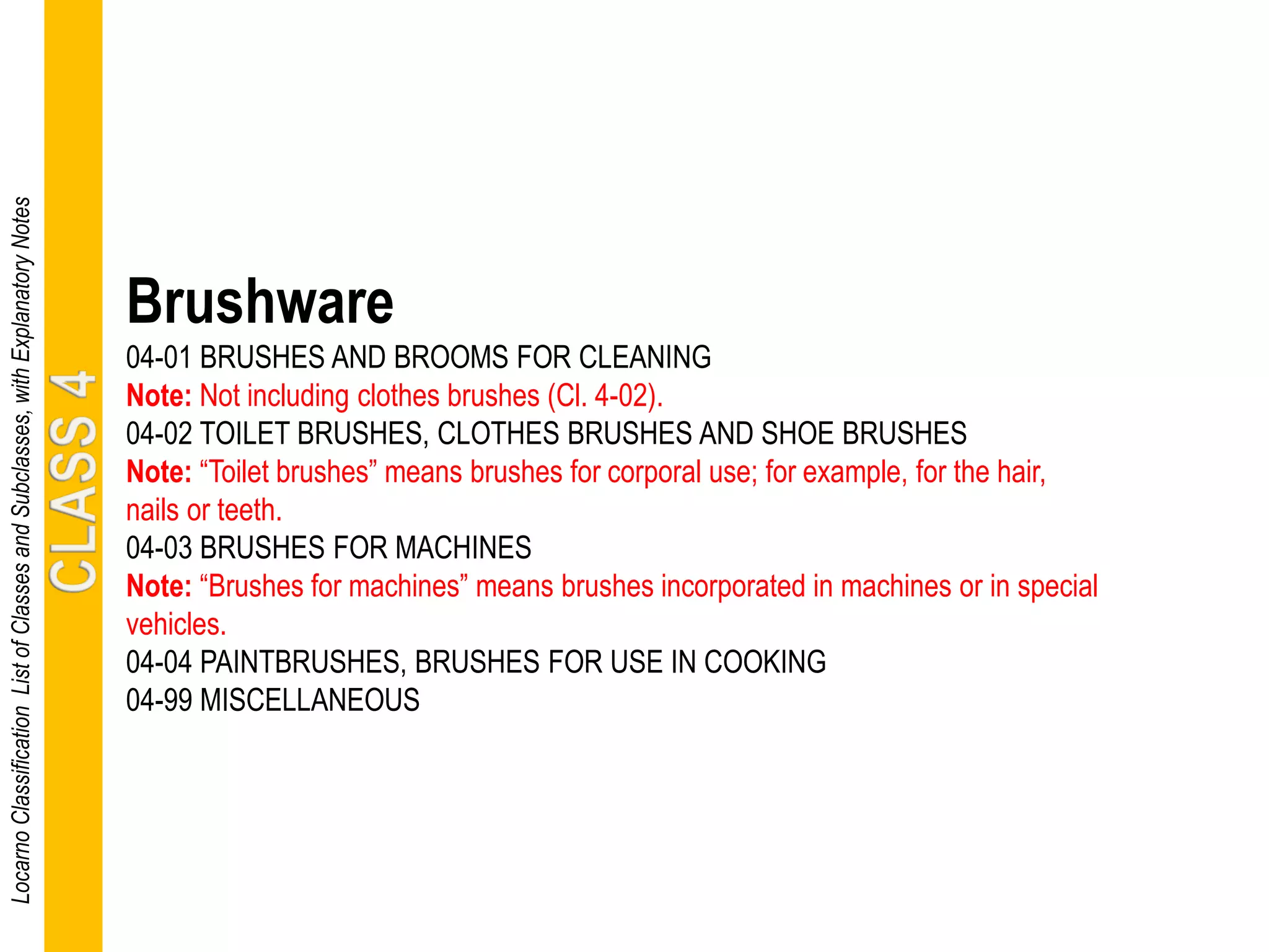industrial design classification based on locarno classification | PDF