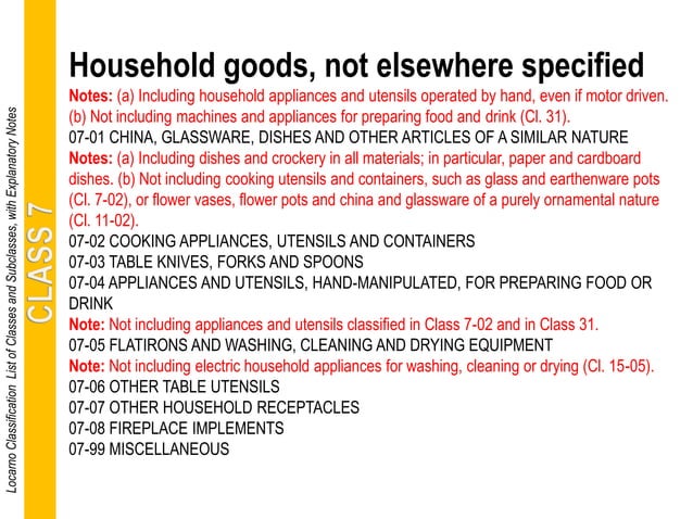 industrial design classification based on locarno classification | PDF ...