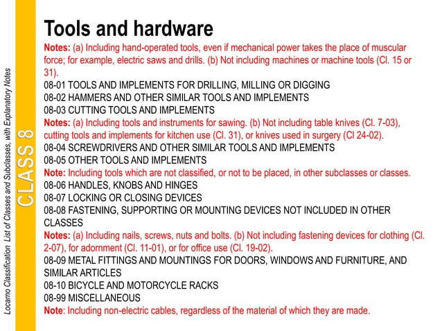 industrial design classification based on locarno classification | PDF ...