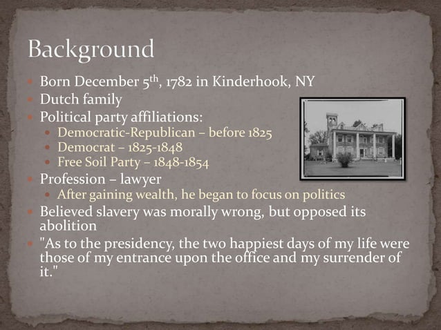 Martin Van Buren | PPTX | Elections | Politics