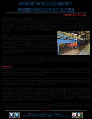 MARTIN Washbox Conveyor Belt Cleaner | PDF