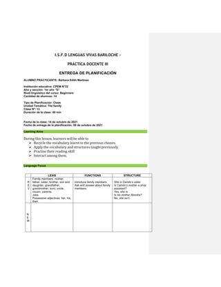 Martínez, bárbara lesson plan 13- pca docente iii - pass | PDF