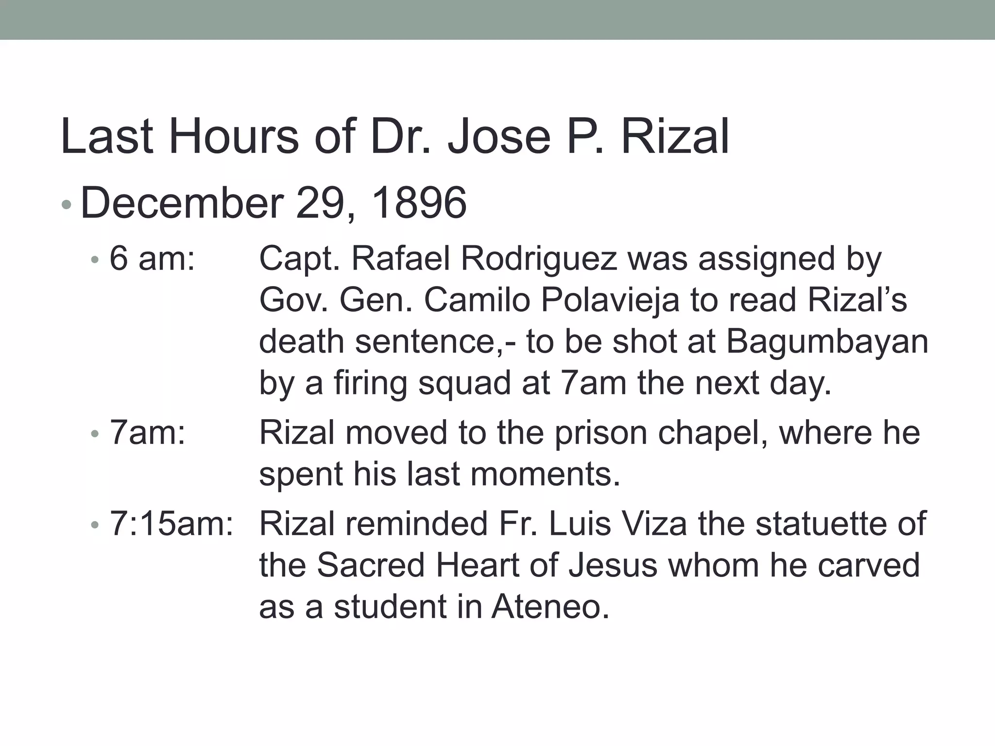 Martyrdom at Bagumbayan (Jose Rizal's Life) | PPTX