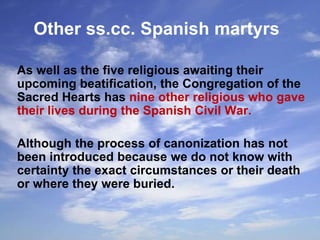 SS.CC. MARTYRS OF THE 20th CENTURY IN SPAIN | PPT