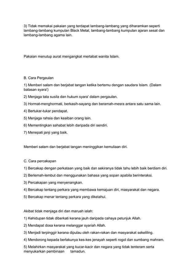 Maruah ialah nilai | DOCX