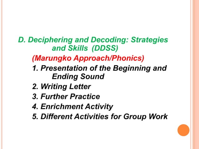 Marungko | PPTX | Education