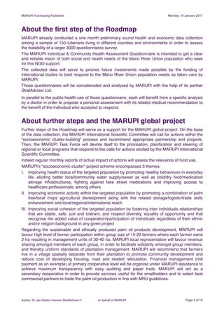 Marupi project facts sheet for stakeholder recruitment | PDF