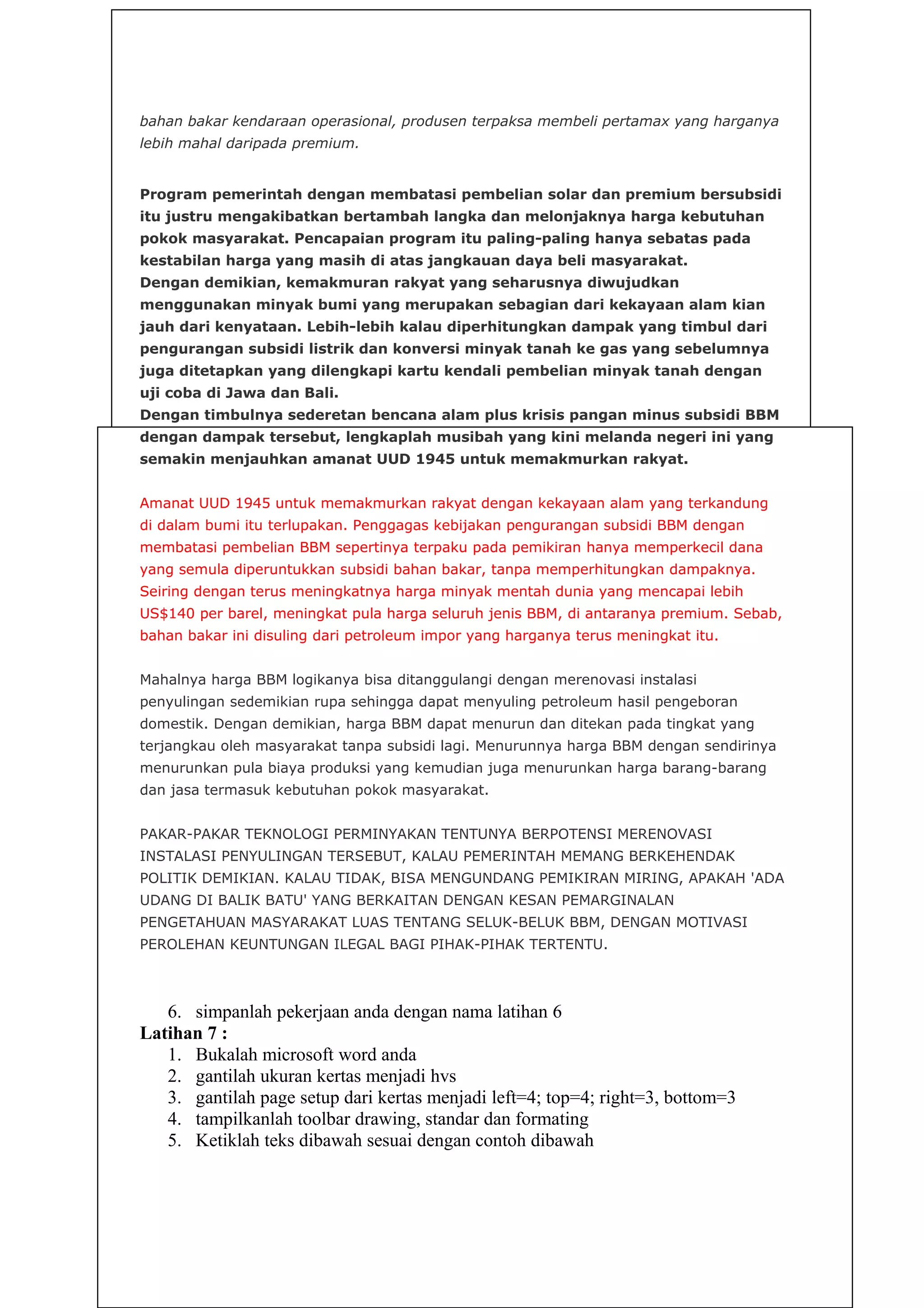 modul Latihan office | PDF