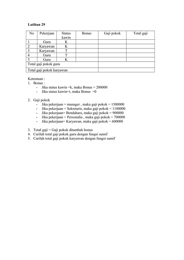 modul Latihan office | PDF