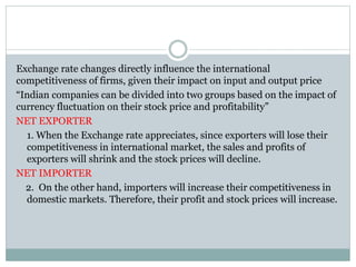 IMPACTS OF EXCHANGE RATE IN STOCK MARKET | PPTX