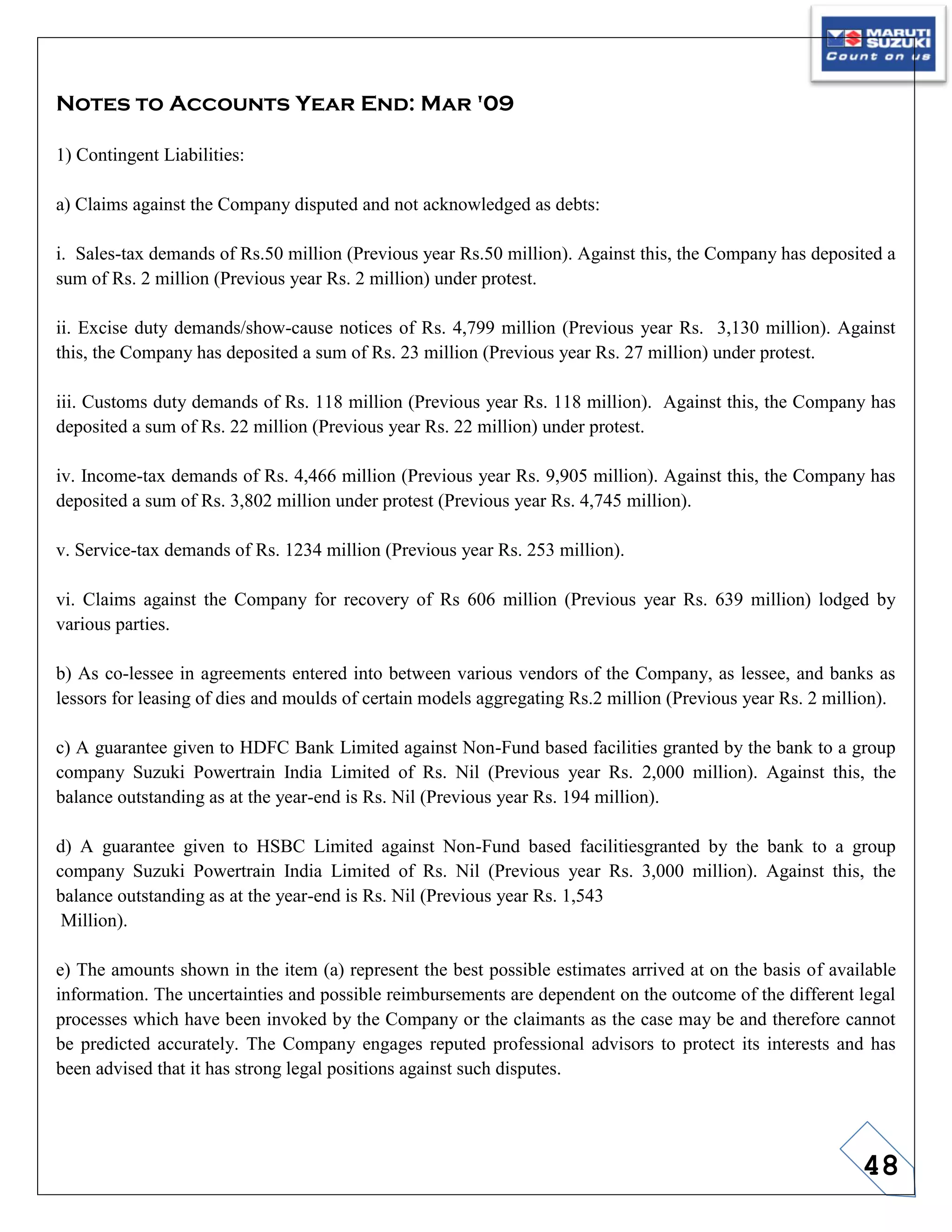 Maruti suzuki-balansheet-analysis | PDF