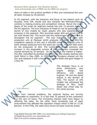 Maruti800 Case Study | PDF