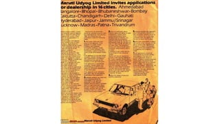 Maruti 800 product life cycle | PPTX