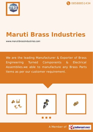 Maruti Brass Industries, Jamnagar, Brass Panel Board Accessories | PDF