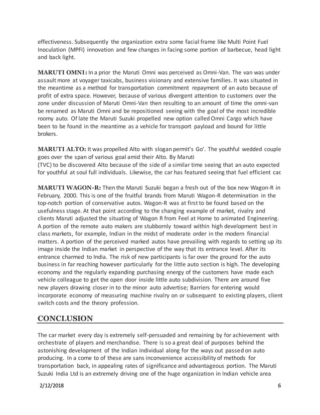 A Case Study on Maruti Suzuki | DOCX