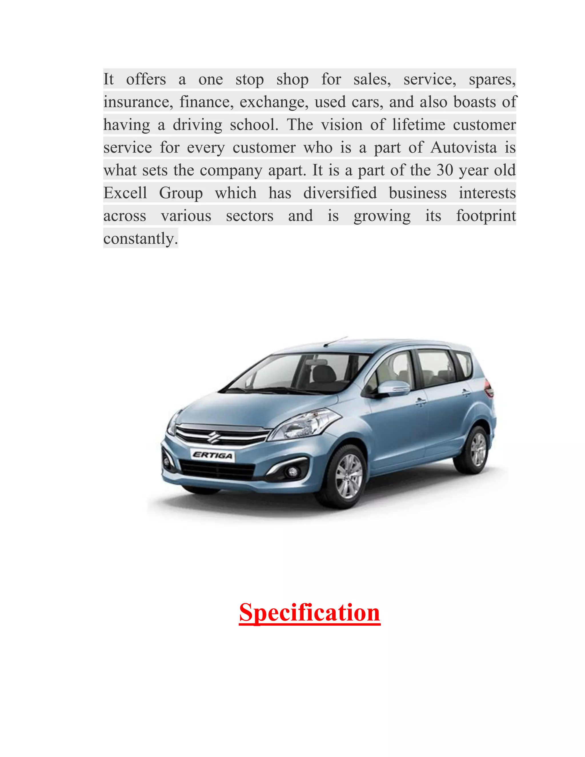 Maruti ertiga lxi autovista | PDF