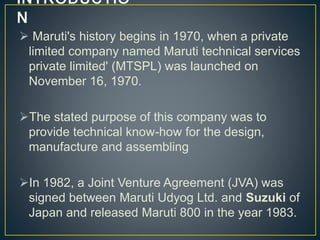Maruti ppt | PPTX