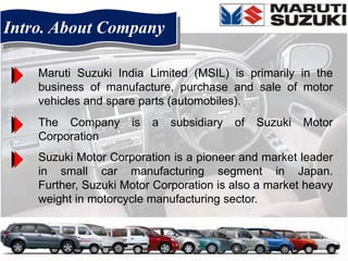 Maruti suzuki | PPTX
