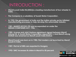 Maruti suzuki | PPTX
