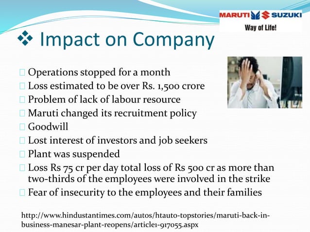 Maruti suzuki dispute in manesar plant | PPTX