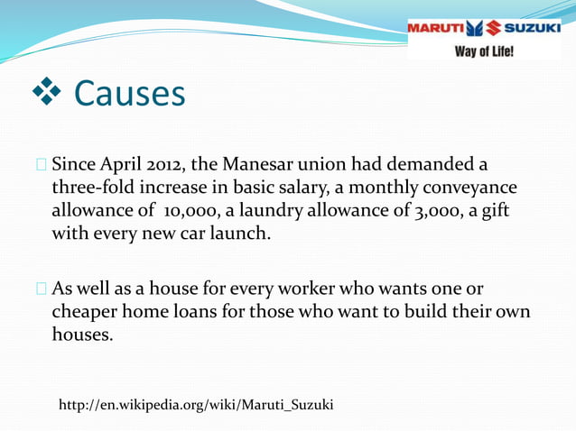 Maruti suzuki dispute in manesar plant | PPTX