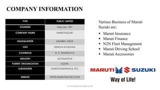 Maruti Suzuki Alto | PPTX