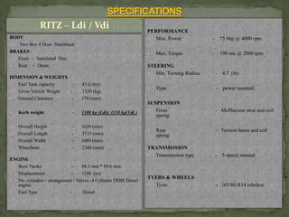 Maruti suzuki cars specifications | PPTX