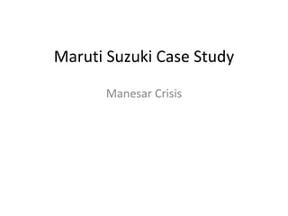 Maruti suzuki case study | PPTX