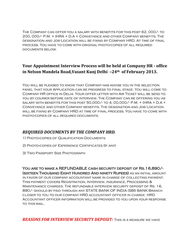 Maruti suzuki india call letter. | PDF
