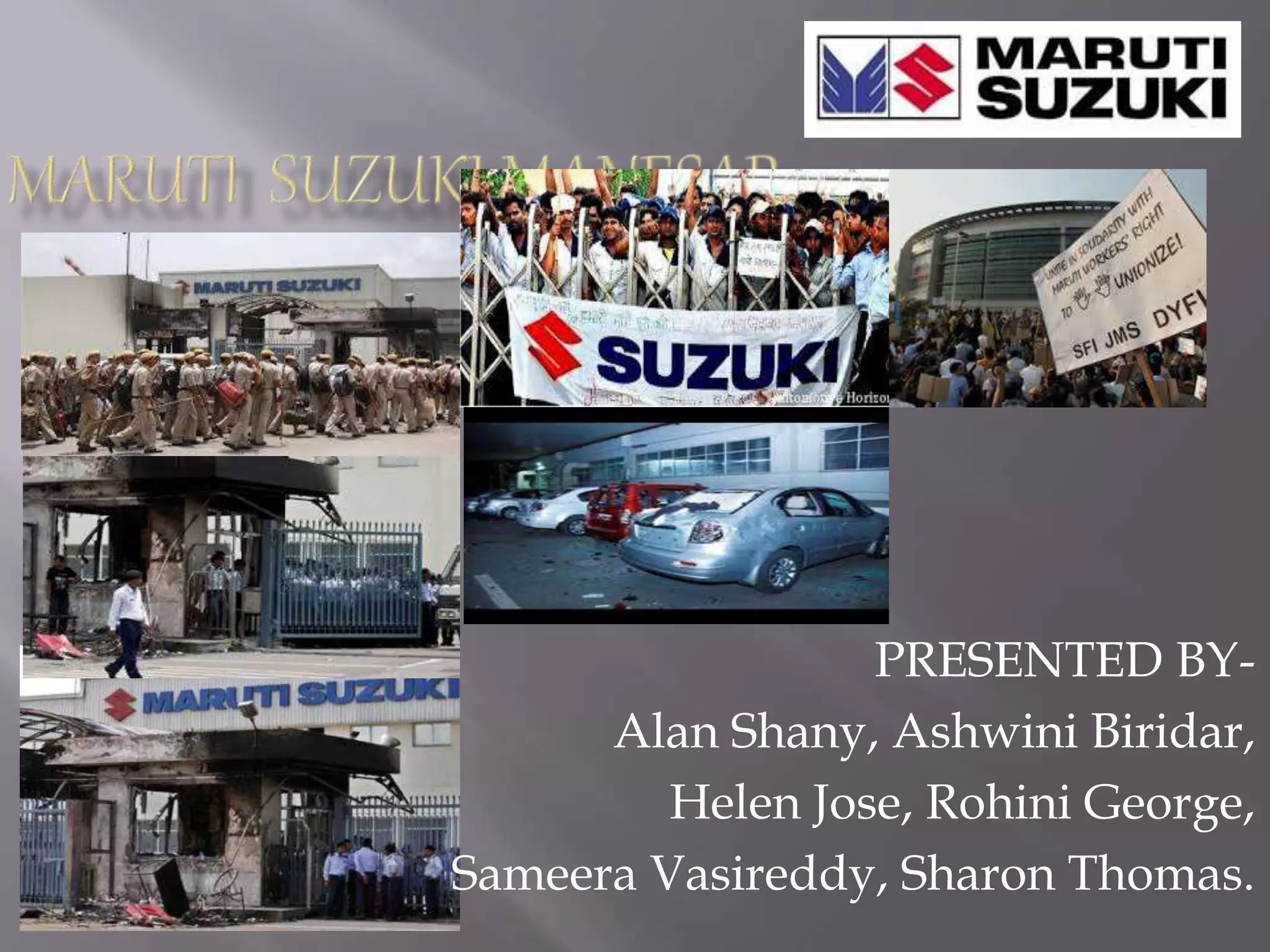Maruti suzuki manesar Case | PPTX