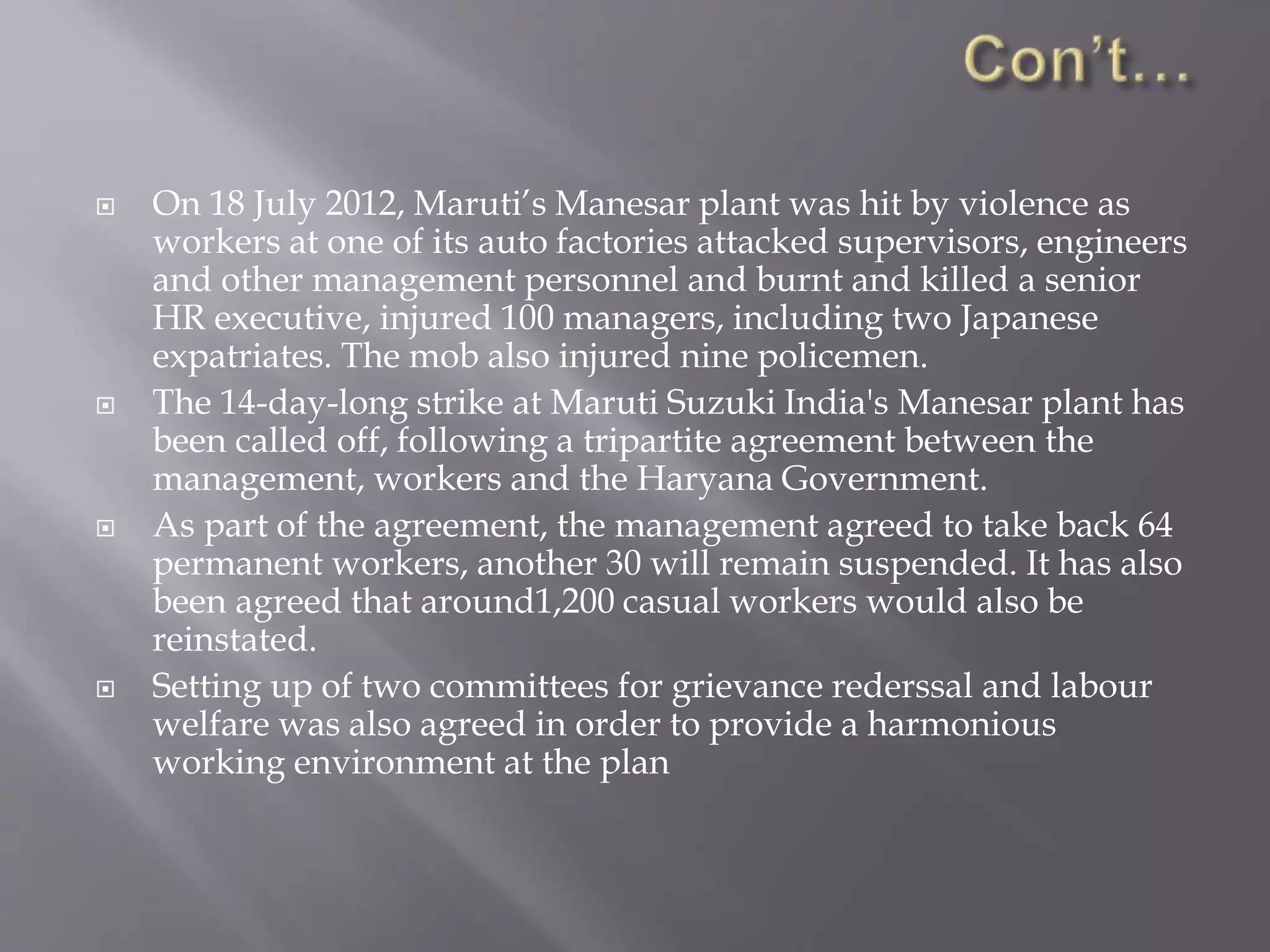 Maruti suzuki manesar Case | PPTX