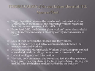 Maruti suzuki manesar Case | PPTX