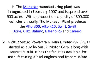 MARUTI SUZUKI (The origin of people’s car) | PPTX