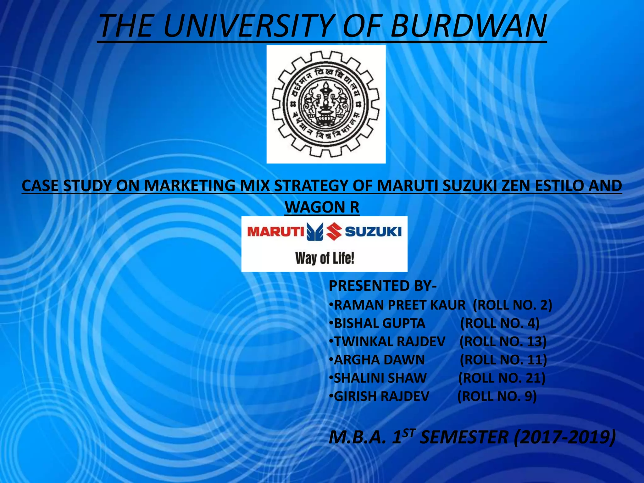 Maruti Suzuki Zen Estilo & WagonR Presentation | PPTX