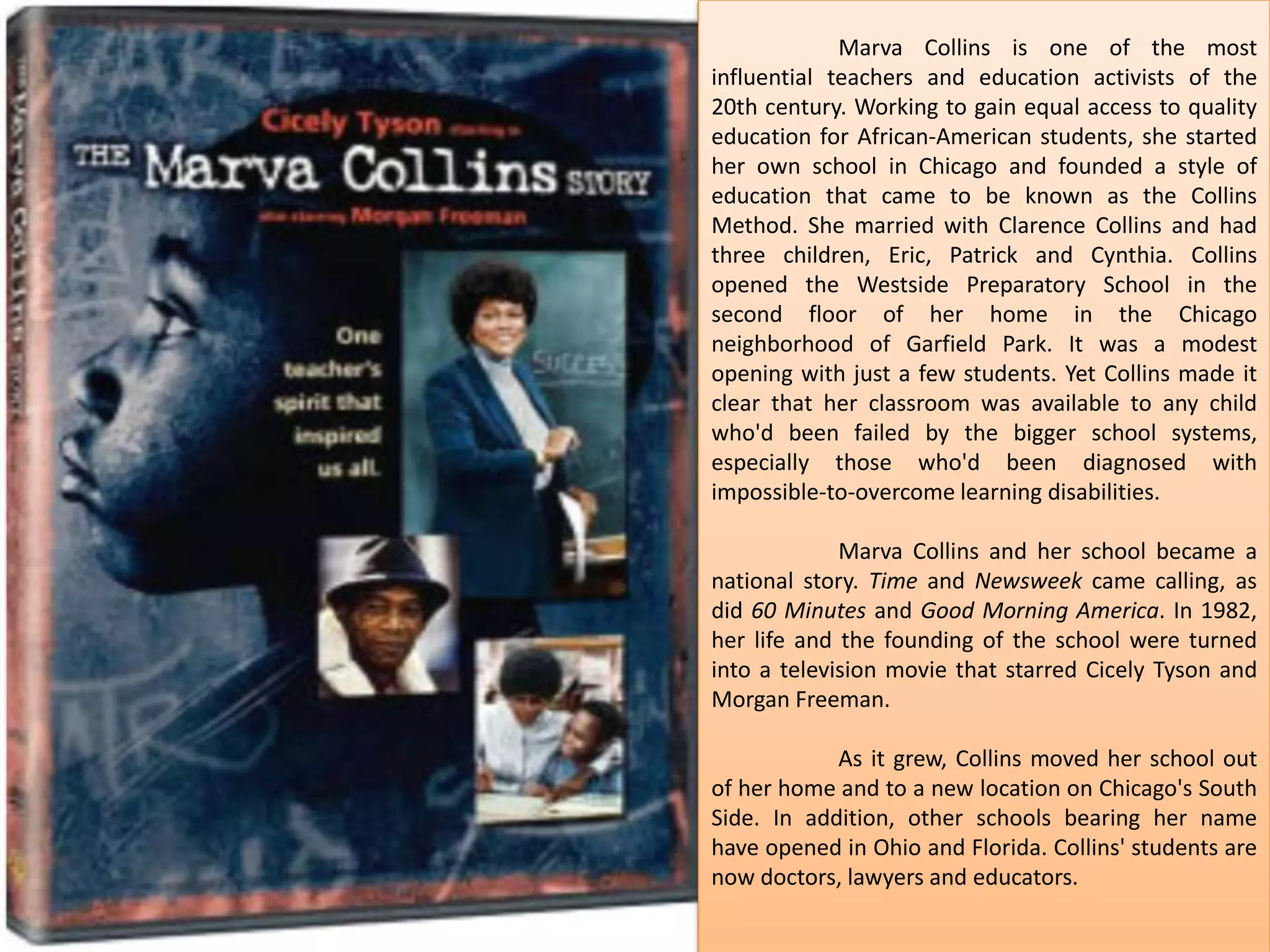 Marva Collins Story | PPT