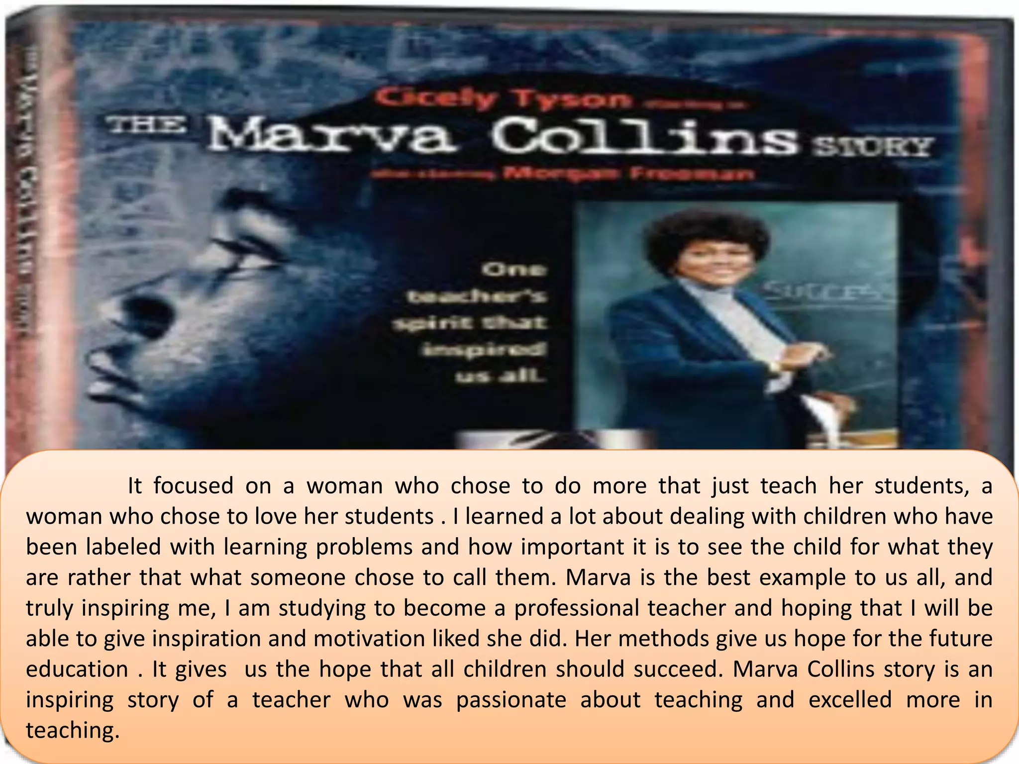 Marva Collins Story | PPT