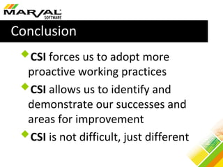 Marval's innovative continual service improvement approach | PPT