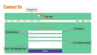 Marvel camera shop(website) | PPTX