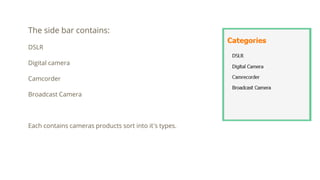 Marvel camera shop(website) | PPTX