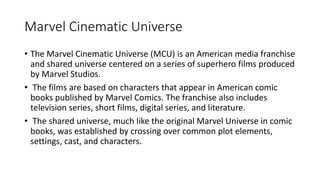 Marvel Cinematic Universe phase one four | PPTX