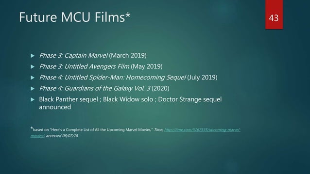 Marvel Cinematic Universe Presentation | PPTX