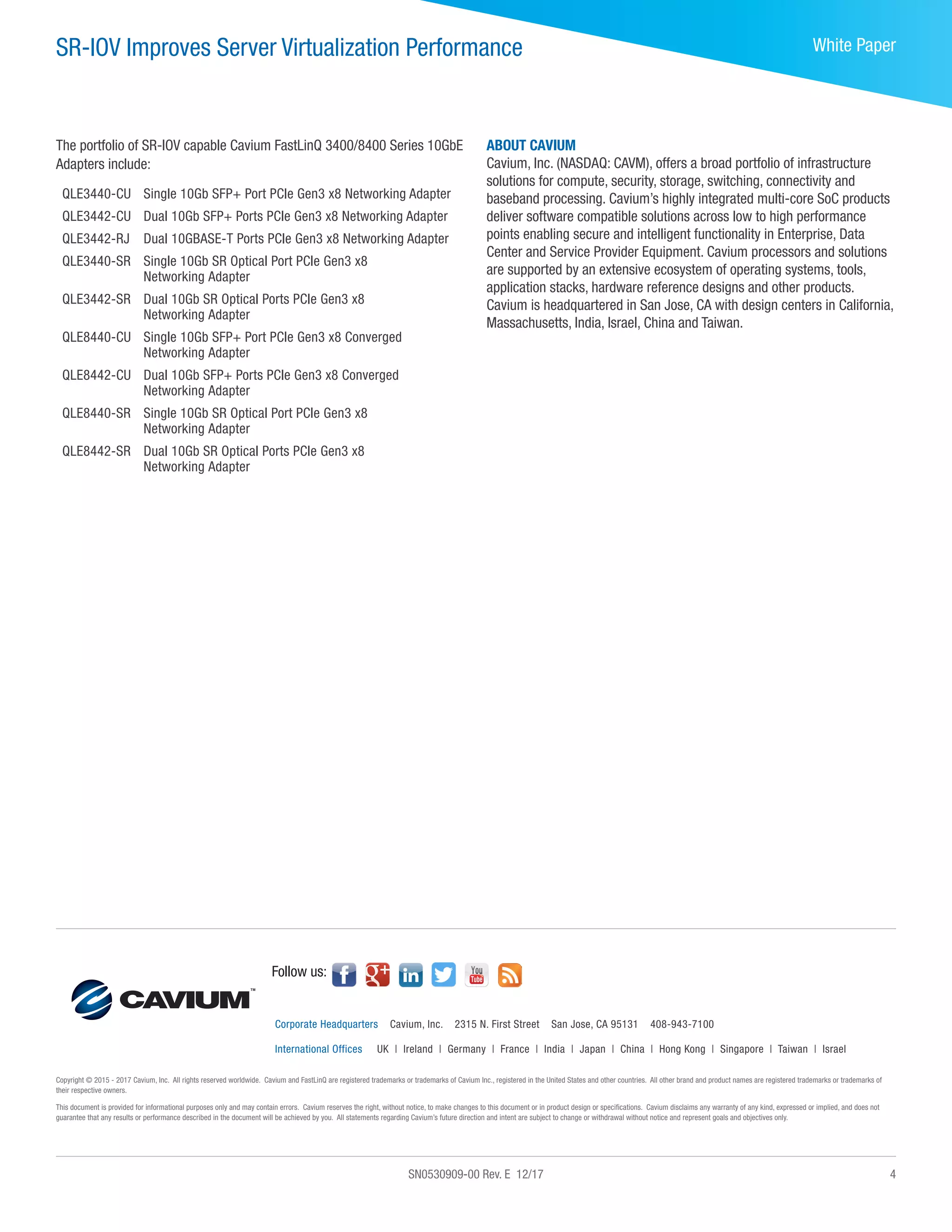Marvell SR-IOV Improves Server Virtualization Performance | PDF