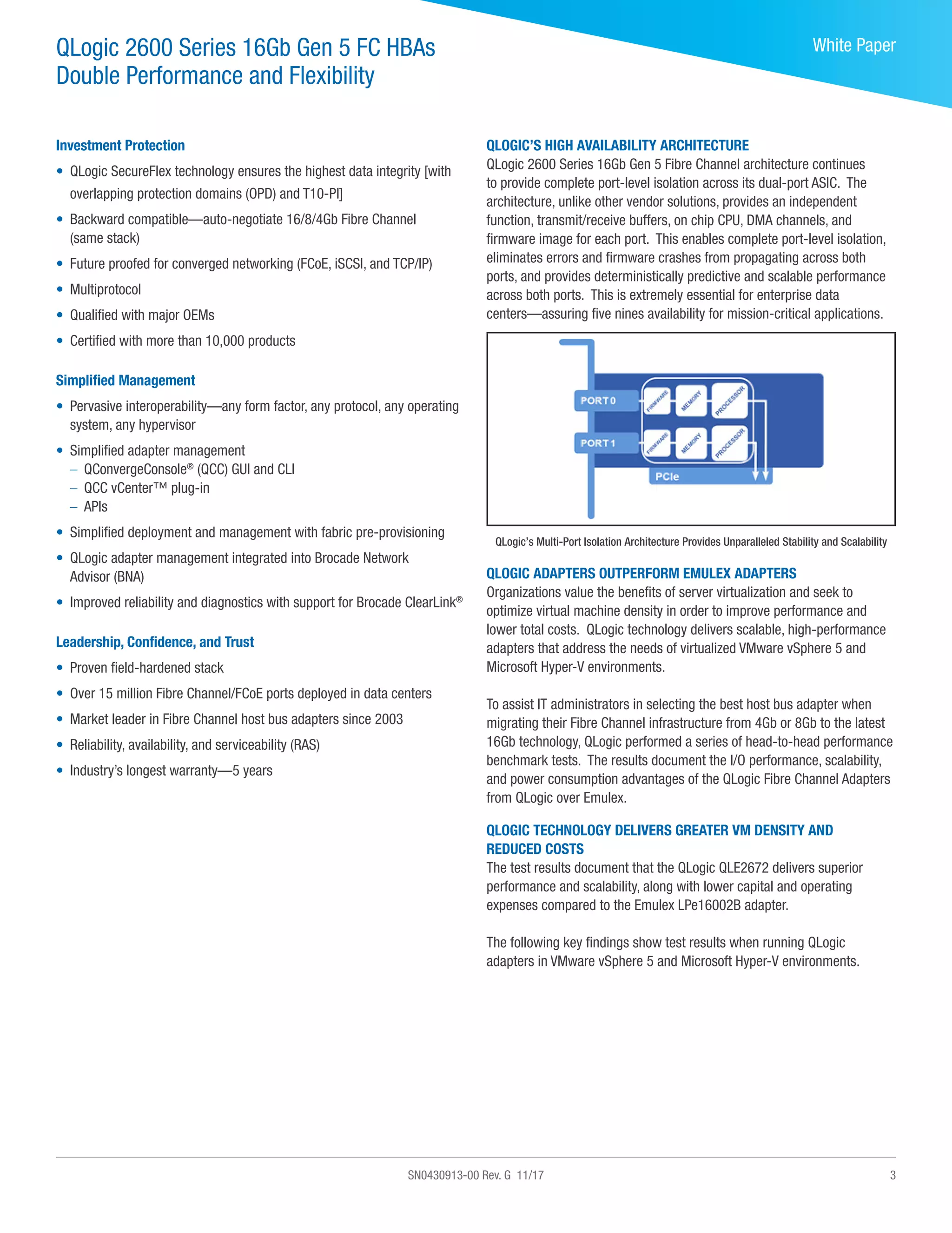 Marvell QLogic 2600 Series 16Gb Gen 5 FC HBAs Double Performance and ...