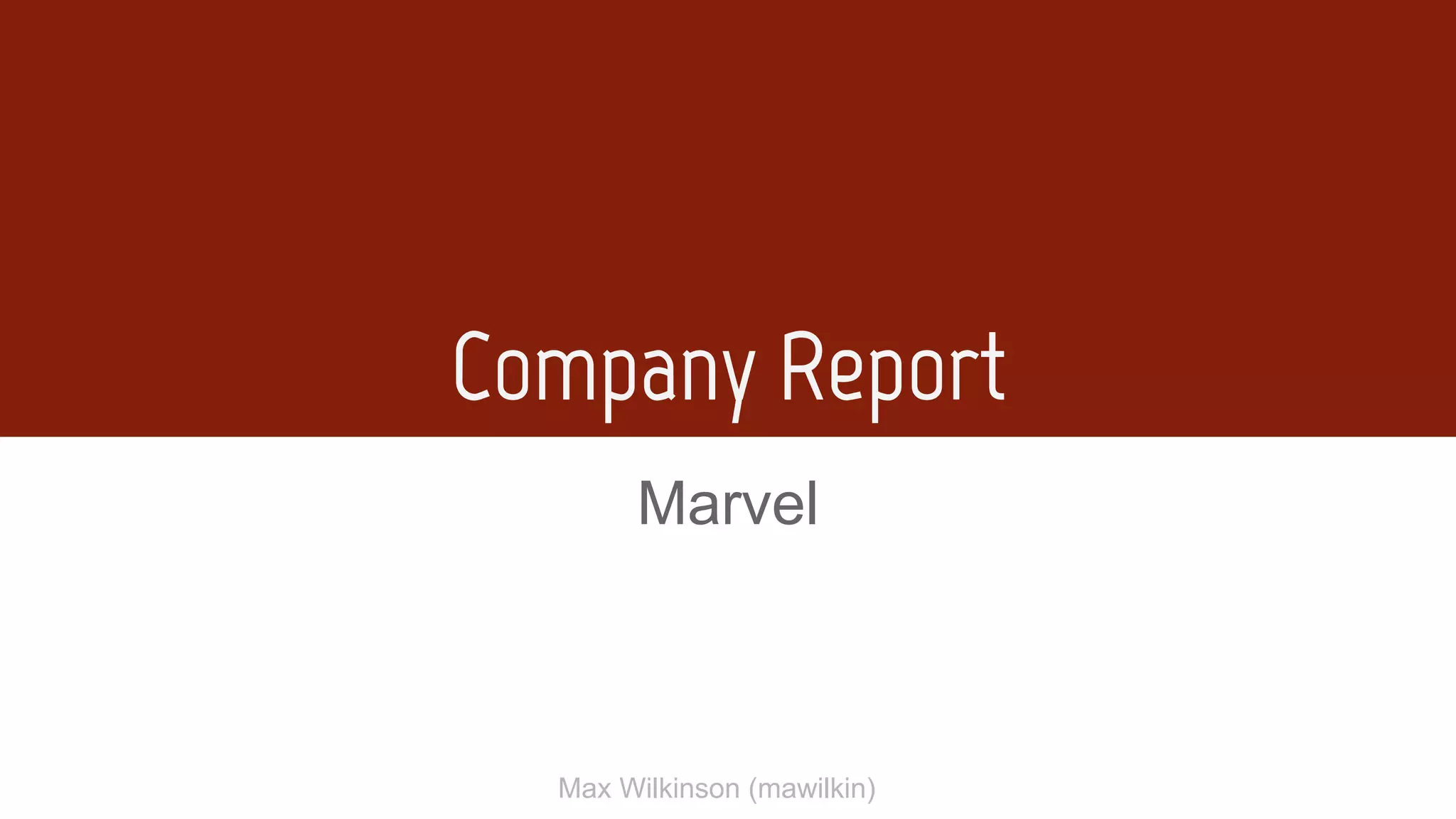 Marvel presentation | PDF