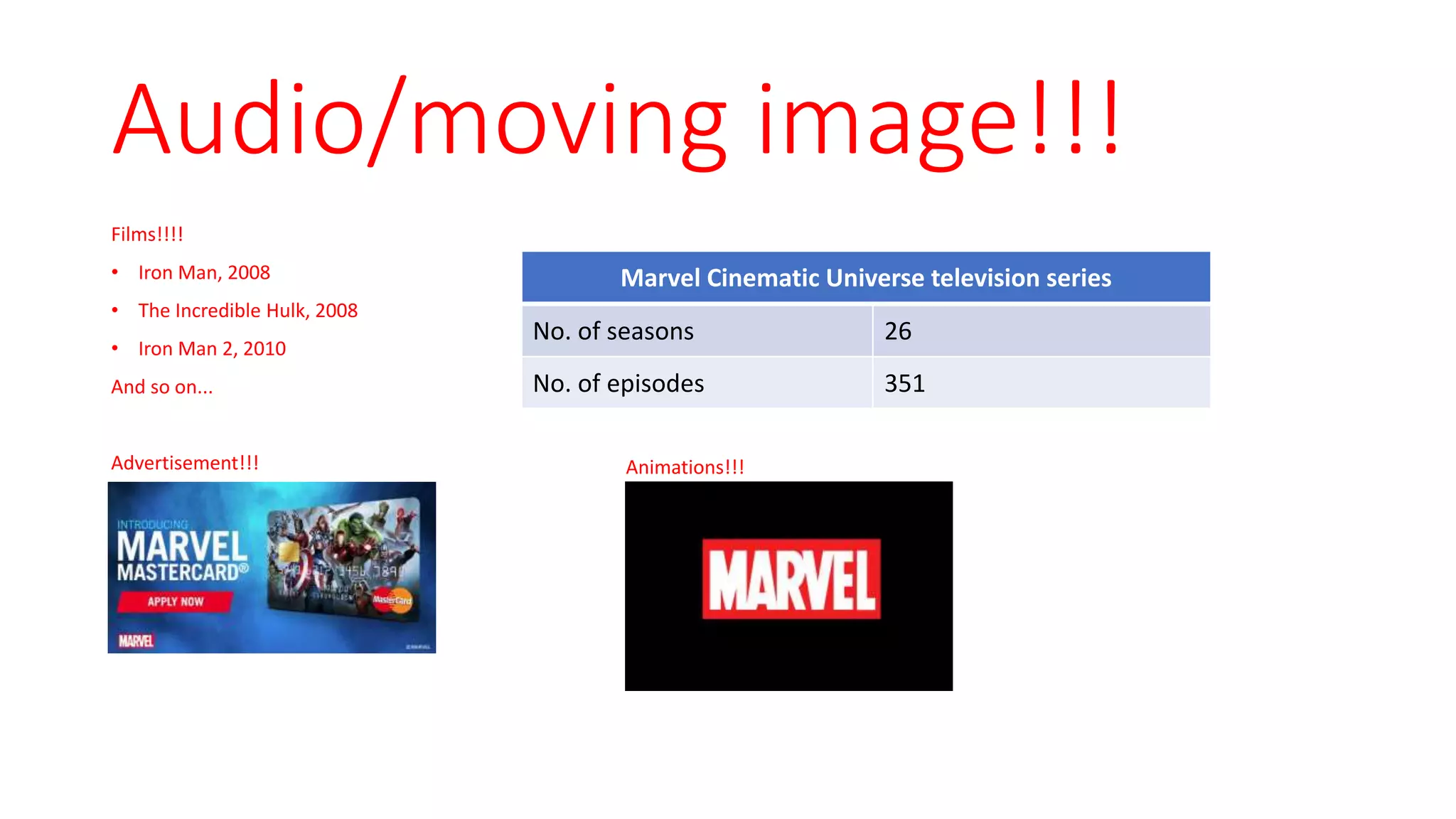 Marvel presentation | PPT