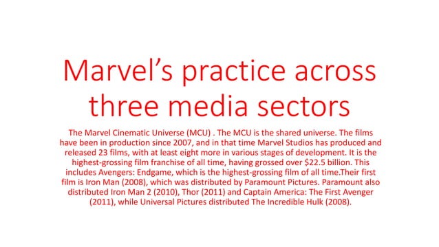 Marvel presentation | PPT