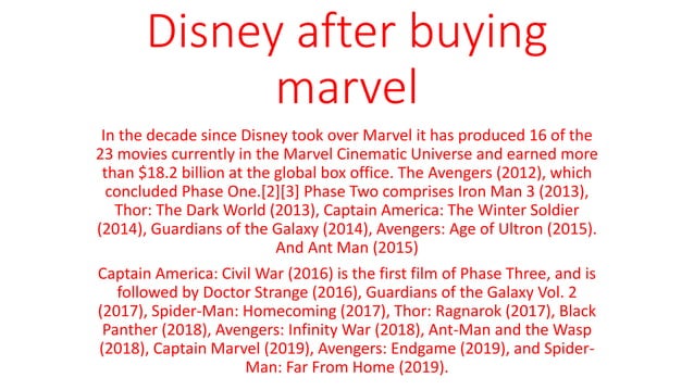 Marvel presentation | PPT