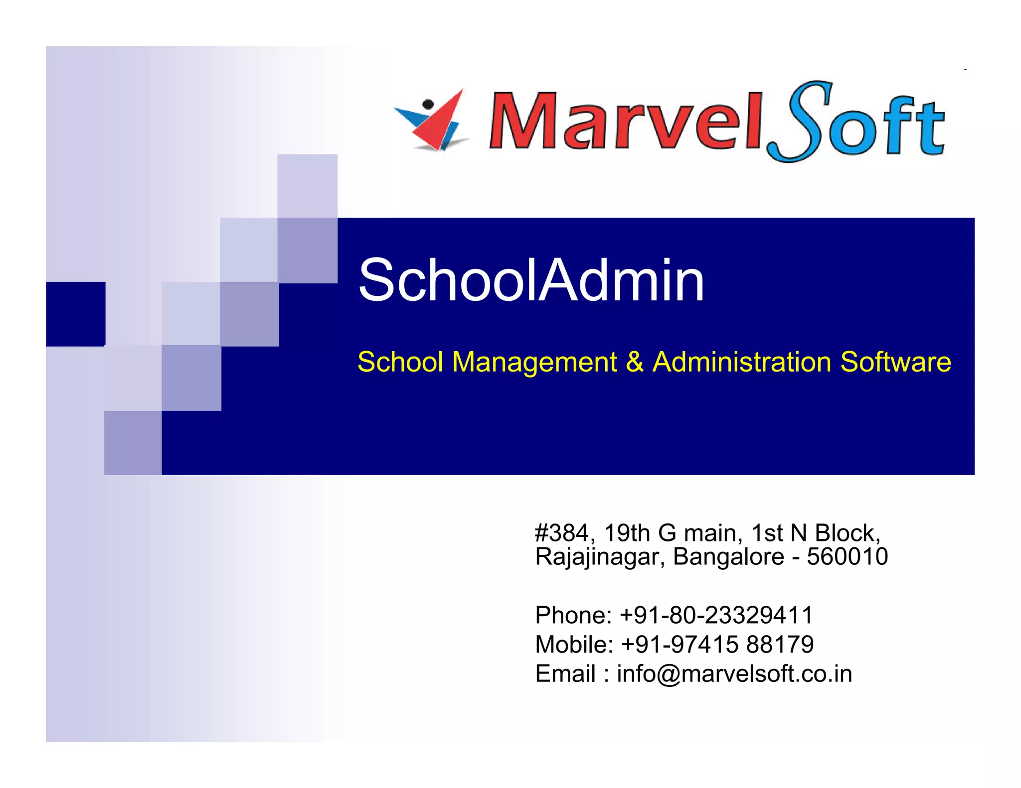 MarvelSoft School Management Software | PDF