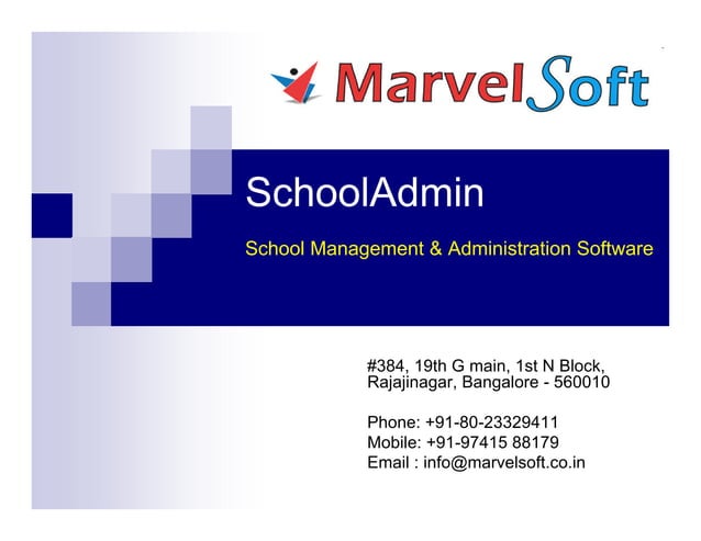 MarvelSoft School Management Software | PPT