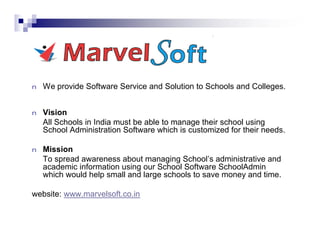MarvelSoft School Management Software | PDF
